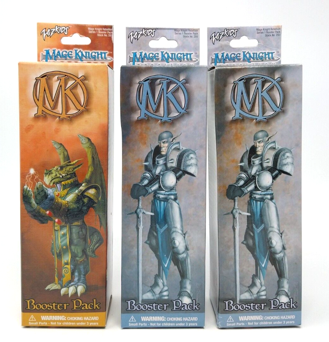 Mage Knight: Rebellion (ALPHA) Booster Pack Trio - 3 SEALED PACKS ...