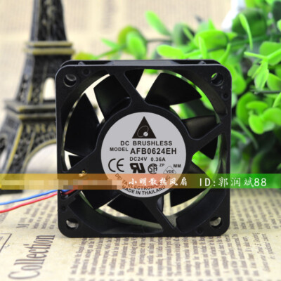 1 pcs Delta 6cm 6025 24V 0.36A AFB0624EH three-line ball server cooling ...