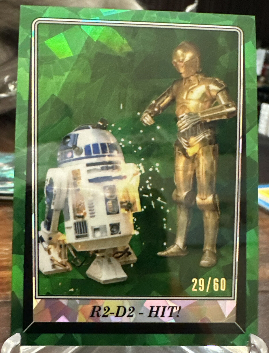 2023 Topps Star Wars Return Of The Jedi Sapphire R2-D2 Hit! C-3PO Green ...