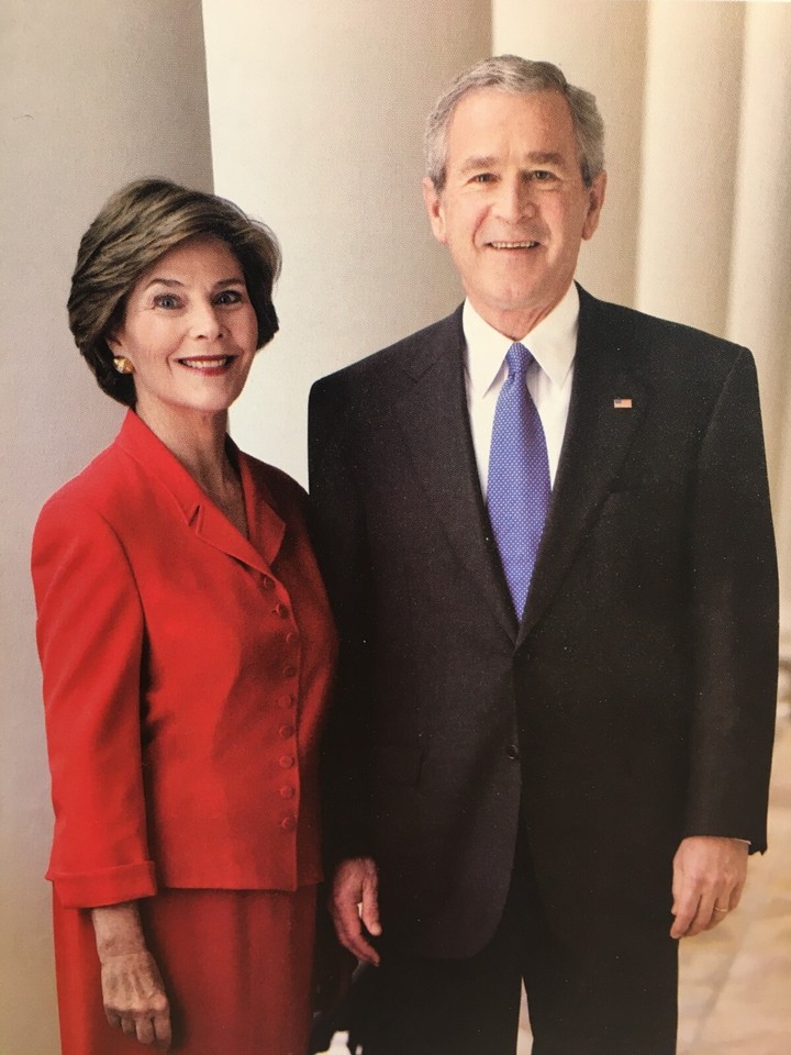 George and Laura Bush Campaign Photo Autopen Signed (Laura in Red) | eBay