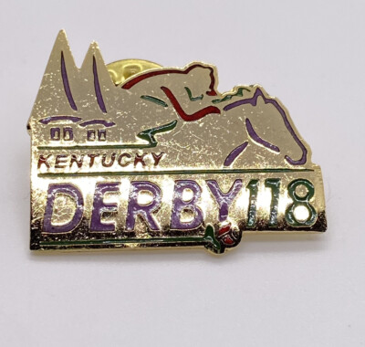Kentucky Derby 1992 118th Vintage Tack Pin Gold Tone Lapel Hat Horse ...