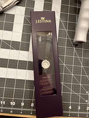 J. Estina ladies watch in box. Stack design 12mm band in box new ...