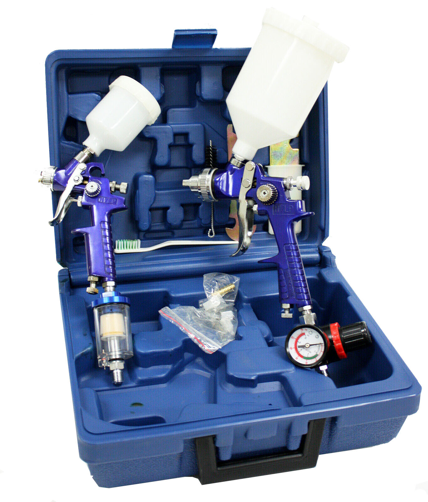 NEW 2 HVLP Air Spray Paint Gun 1 MM 1.4MM Air Touch Up Spraying Gun ...