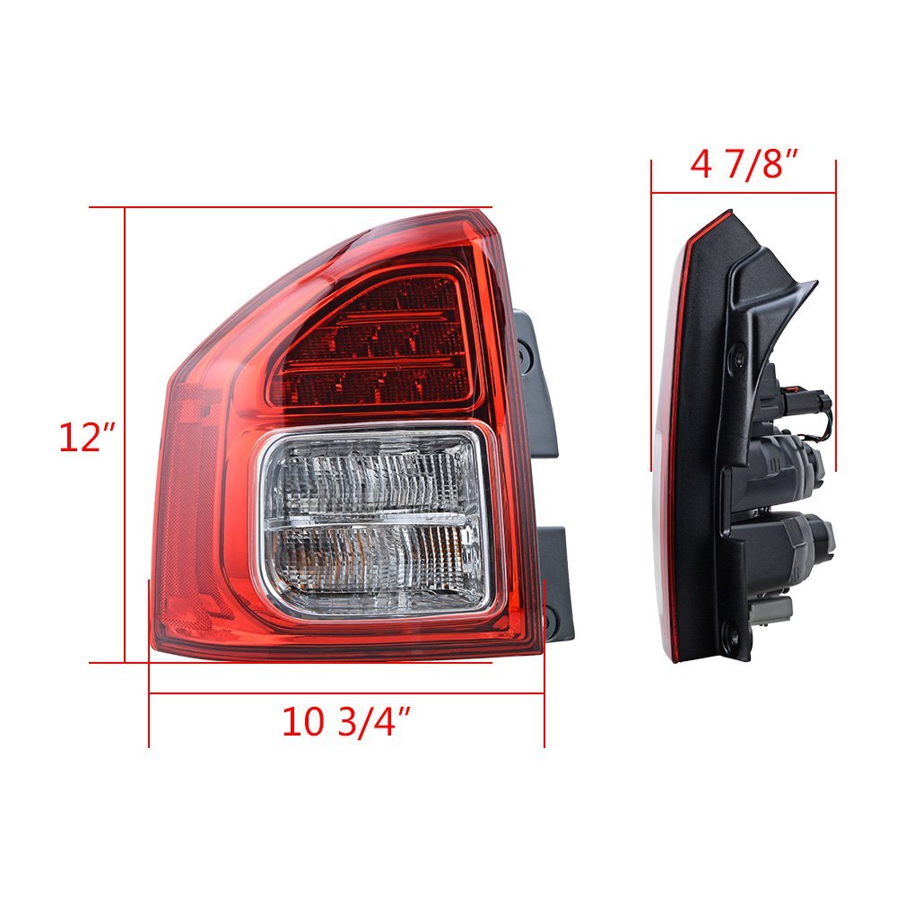 For 2011-2014 Jeep Compass Rear Tail Light Lamp Assembly Left Driver ...
