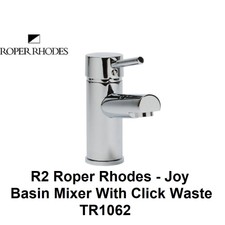 R2 Roper Rhodes Crew Basin Mixer Water Bath Tap With Click Waste Chrome ...