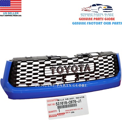 GENUINE OEM TOYOTA TUNDRA TRD PRO VOODOO BLUE 8T6 RADIATOR GRILLE 53101 ...