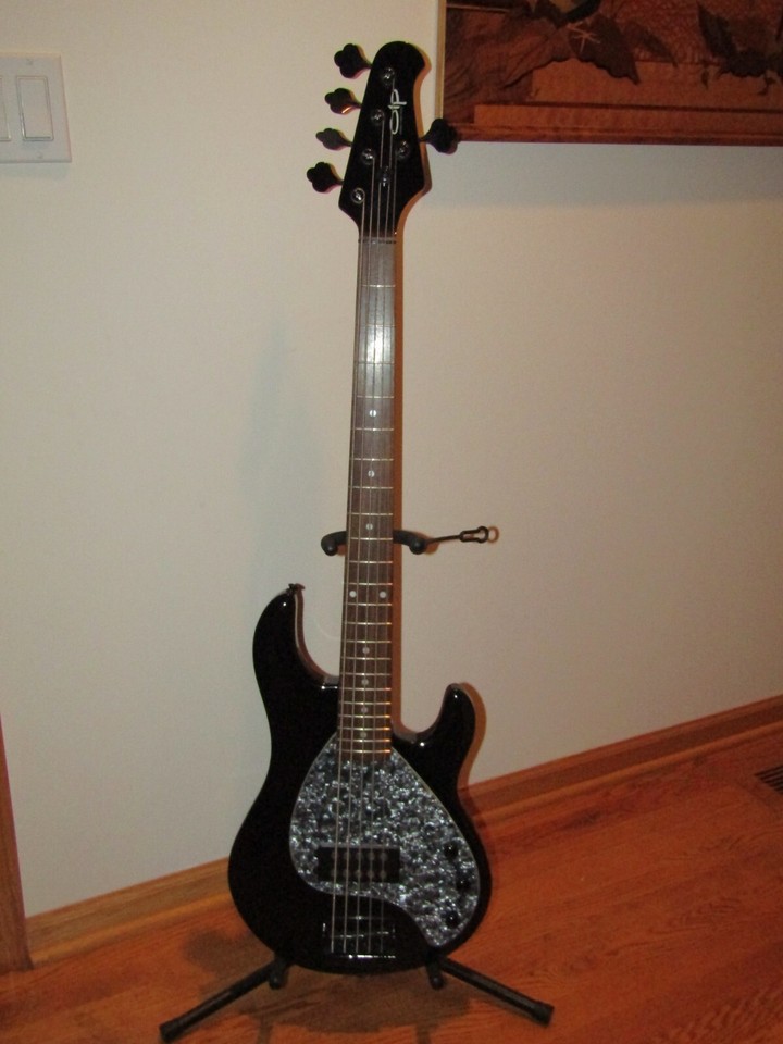 OLP STING RAY ERNIE BALL MUSIC MAN 5 STRING BASS GUITAR BODY - IN BLACK ...