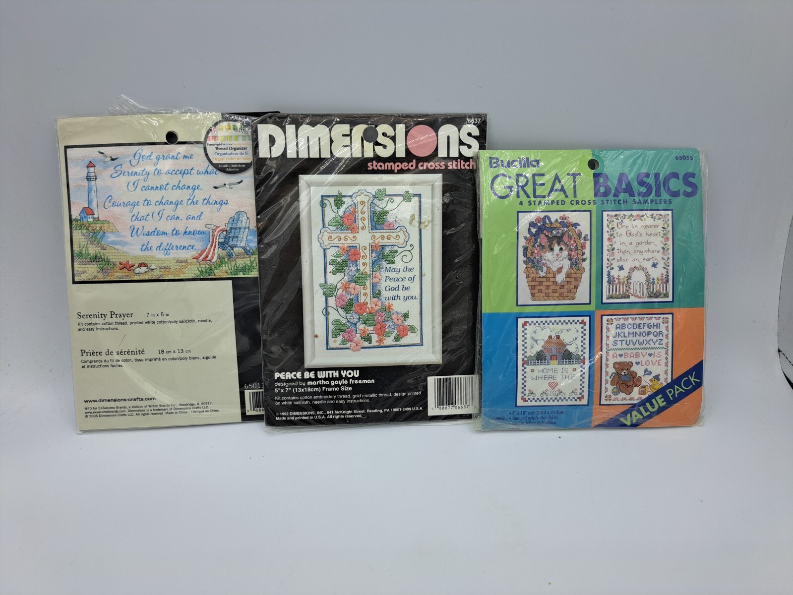 Lot of 3 Dimensions Cross Stitch Kits Brand New Sealed Various Themed ...