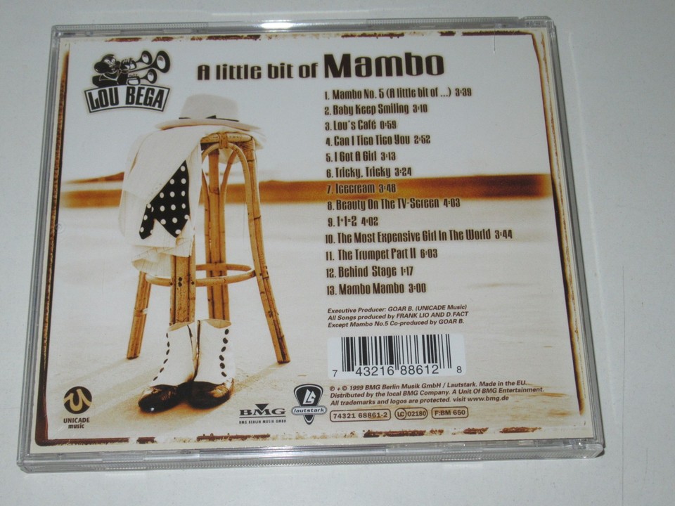 Lou Bega / A Little Bit Of Mambo (BMG CD-1119/01) CD Album | eBay