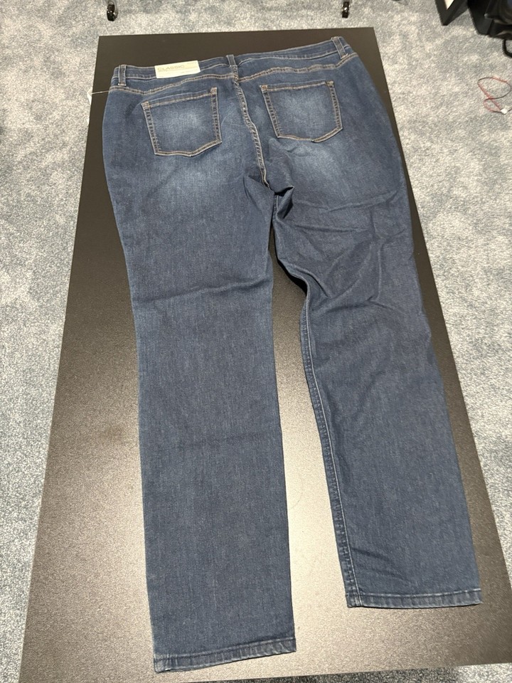 NWT Liz Claiborne Womens Classic Skinny Dark Blue Jeans 18W Stretch | eBay