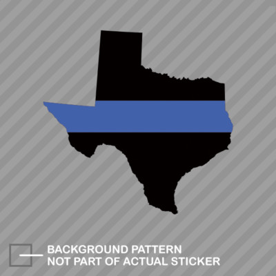 Texas State Shaped The Thin Blue Line Sticker Decal Vinyl police ...