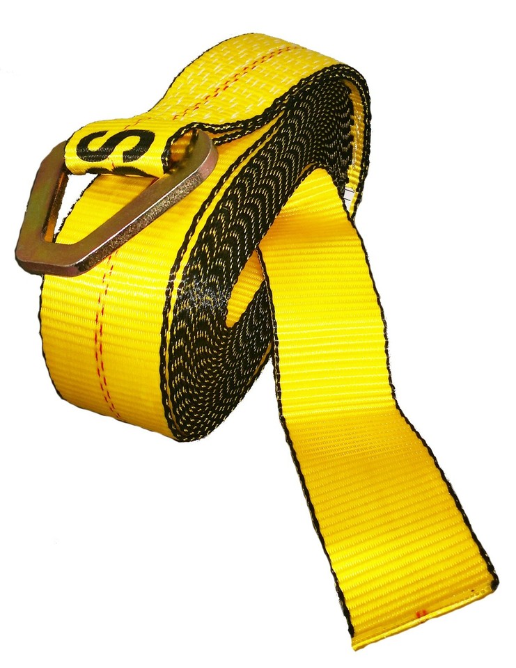 4-PK Winch Straps 2in x 27ft Delta-Ring Hook 10000LBS Break Strength ...