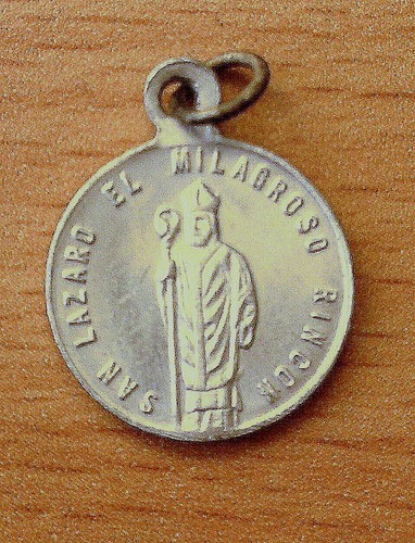 Altes Amulett - Pilger Medaille - San Lazaro - Heiliger Lazarus ...
