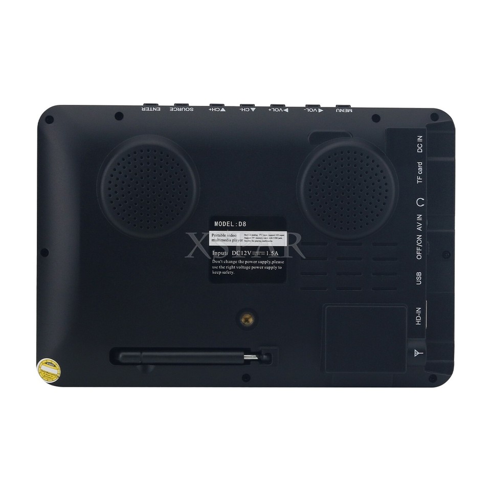 LEADSTAR D8 8-Inch Television Digital TV ATSC DVB-T2 ISDB-T Supports ...