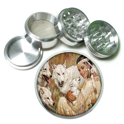 Indian Native American Black Metal Grinder D8 63mm 4 Piece Tribes Tent Wild West | eBay