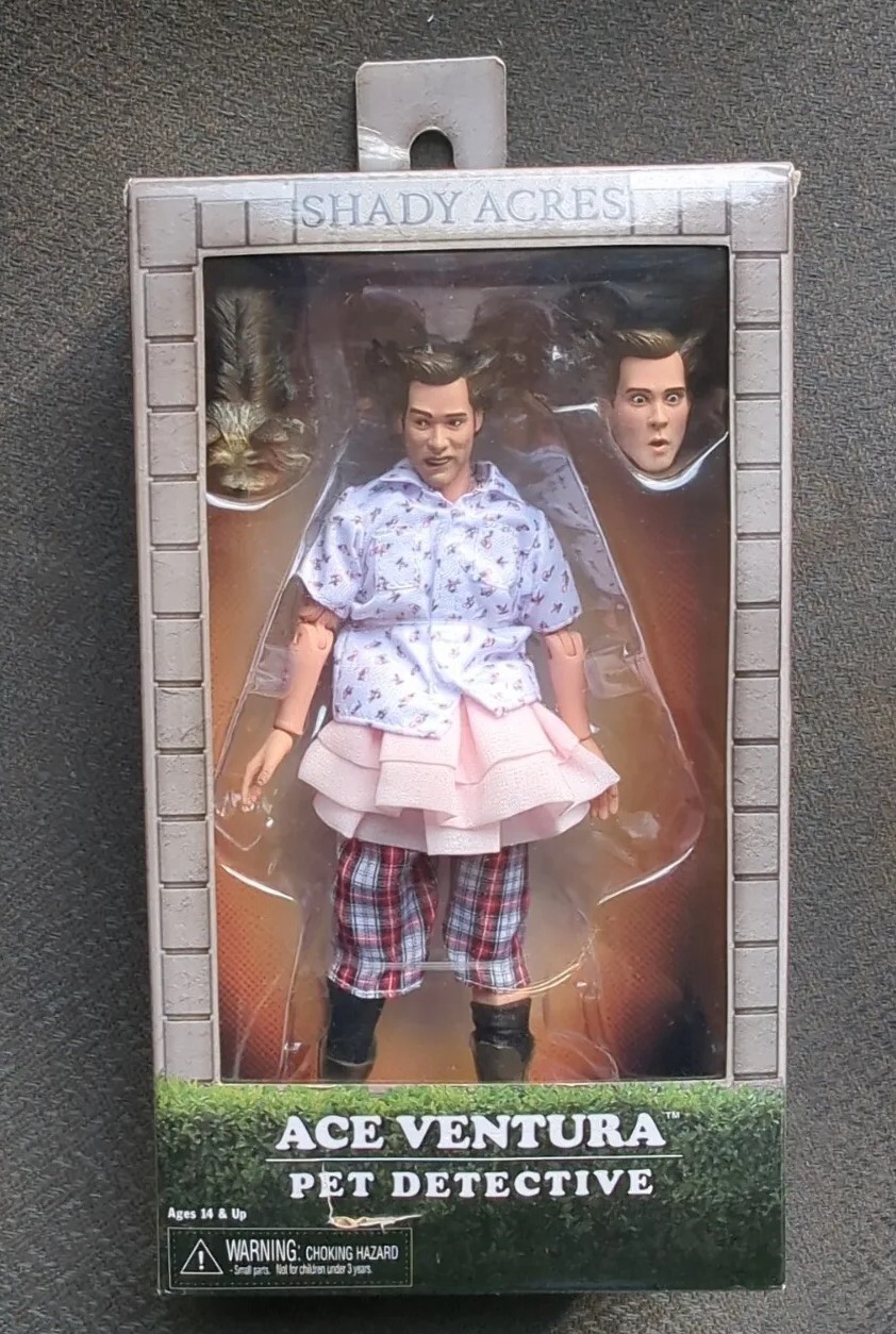 NECA ACE Ventura PET Detective Shady Acres ACE 8"Retro Action Figure ...