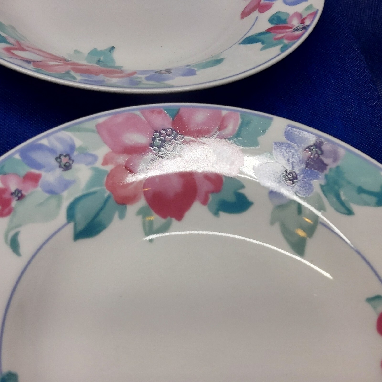 Vintage Gibson Designs Stoneware "Gypsy" Set/4 Rimmed Soup Bowls Disc ...