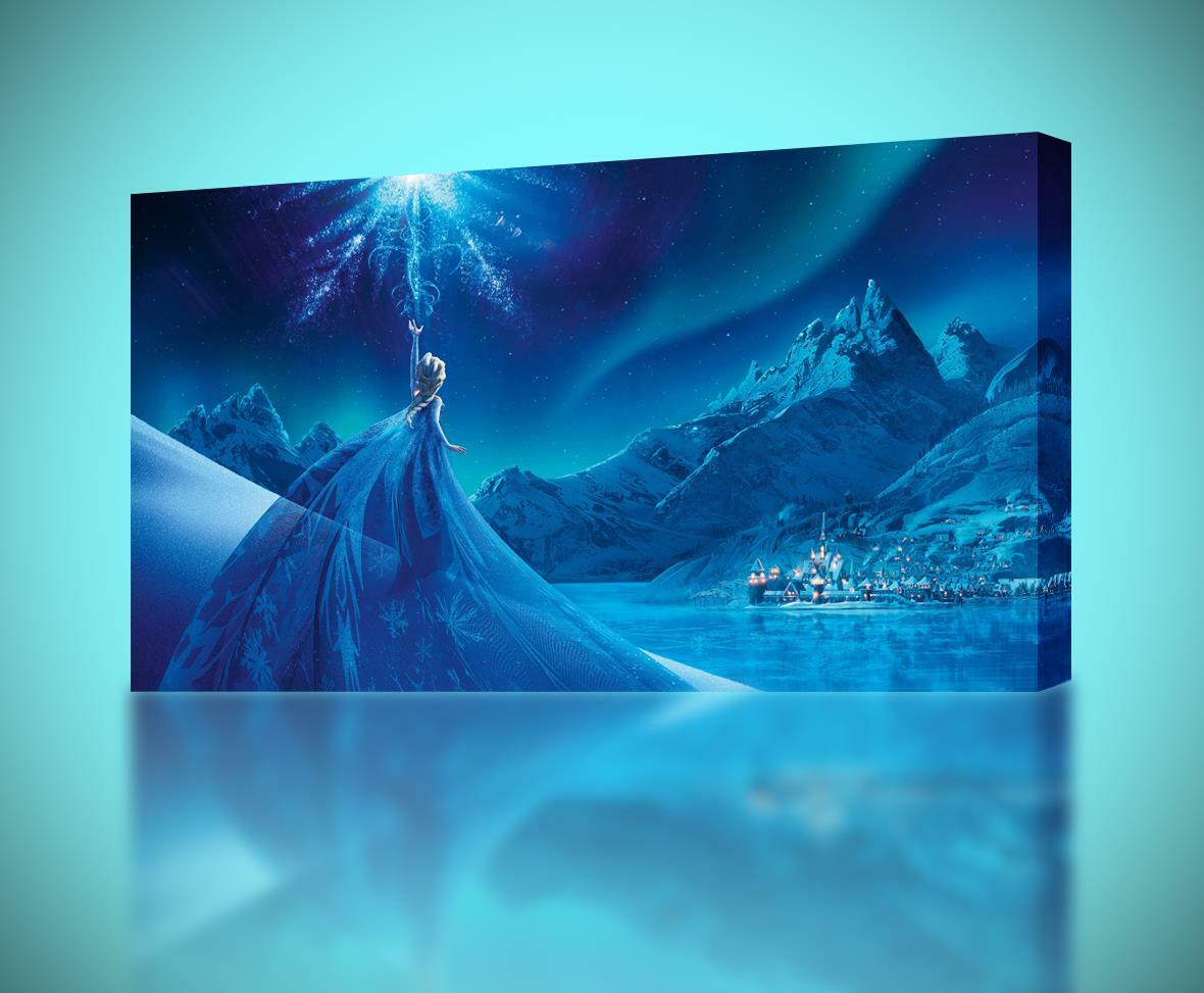 Frozen Elsa CANVAS PRINT Home Wall Decor Giclee Art Poster Disney CA651 ...