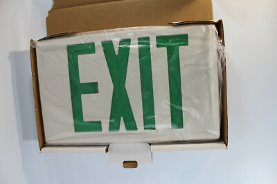 NaviLite Juno Thermoplastic LED EXIT SIGN Green Letters Face-Single ...