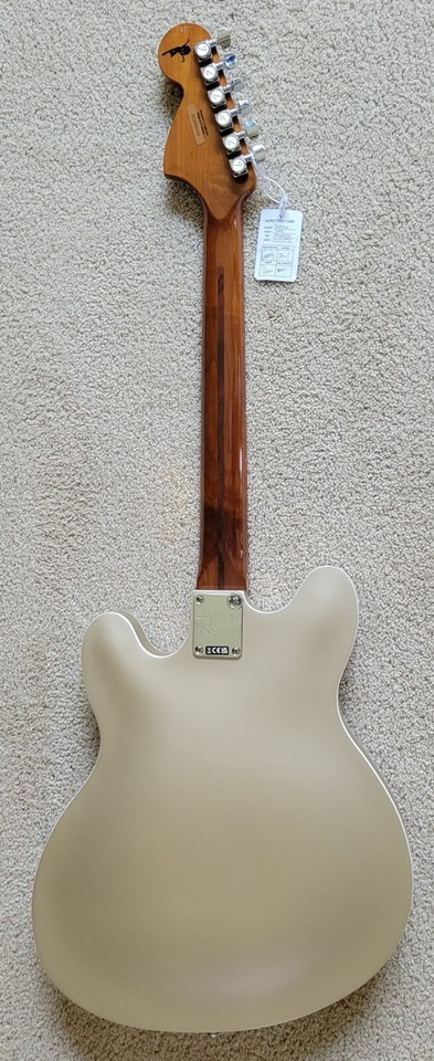 Fender Tom DeLonge Starcaster Electric Guitar, Shoreline Gold, Hard ...