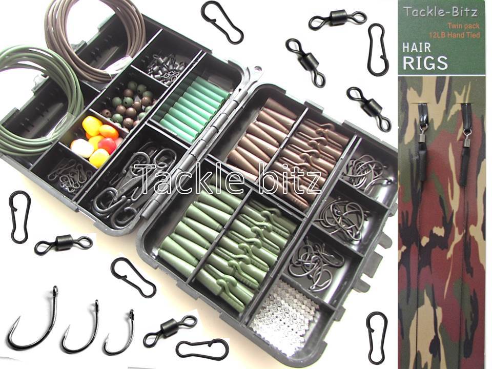 Fishing Tackle Carp End Tackle Box Weight Safety Clips Swivels chod ...