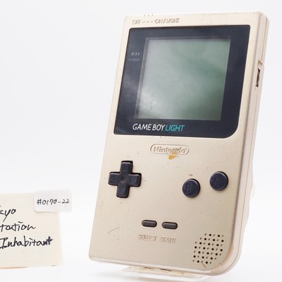Nintendo Game Boy Light GOLD Console MGB-101 WORKING CLEANED MAINTAINED ...