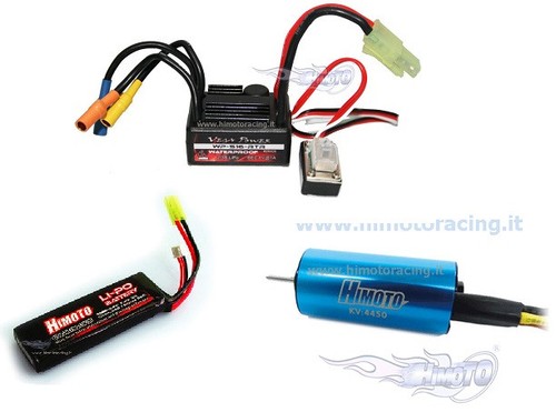 Motor Kit 2440 4450KV ESC 25A Battery 1500mAh 7.4V 2S Set 1/16 Himoto ...