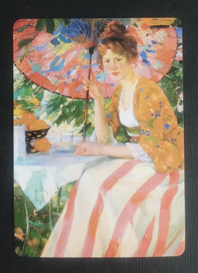 Masterpiece Playing Card Young Lady With Parasol 8 Spades | eBay