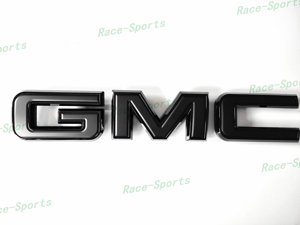 Front Rear Black Black GMC Emblems Badges Fit For 2021-2024 Yukon Yukon ...