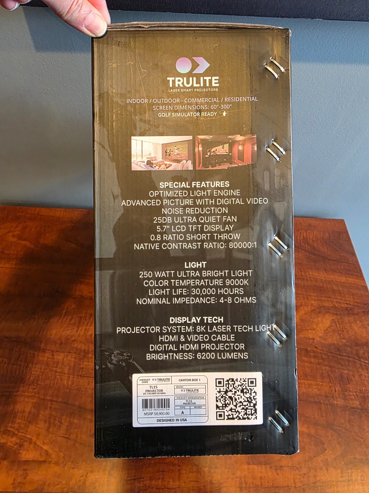 TruLite TL15 8K Laser Projector and Titan 72" projector screen | eBay