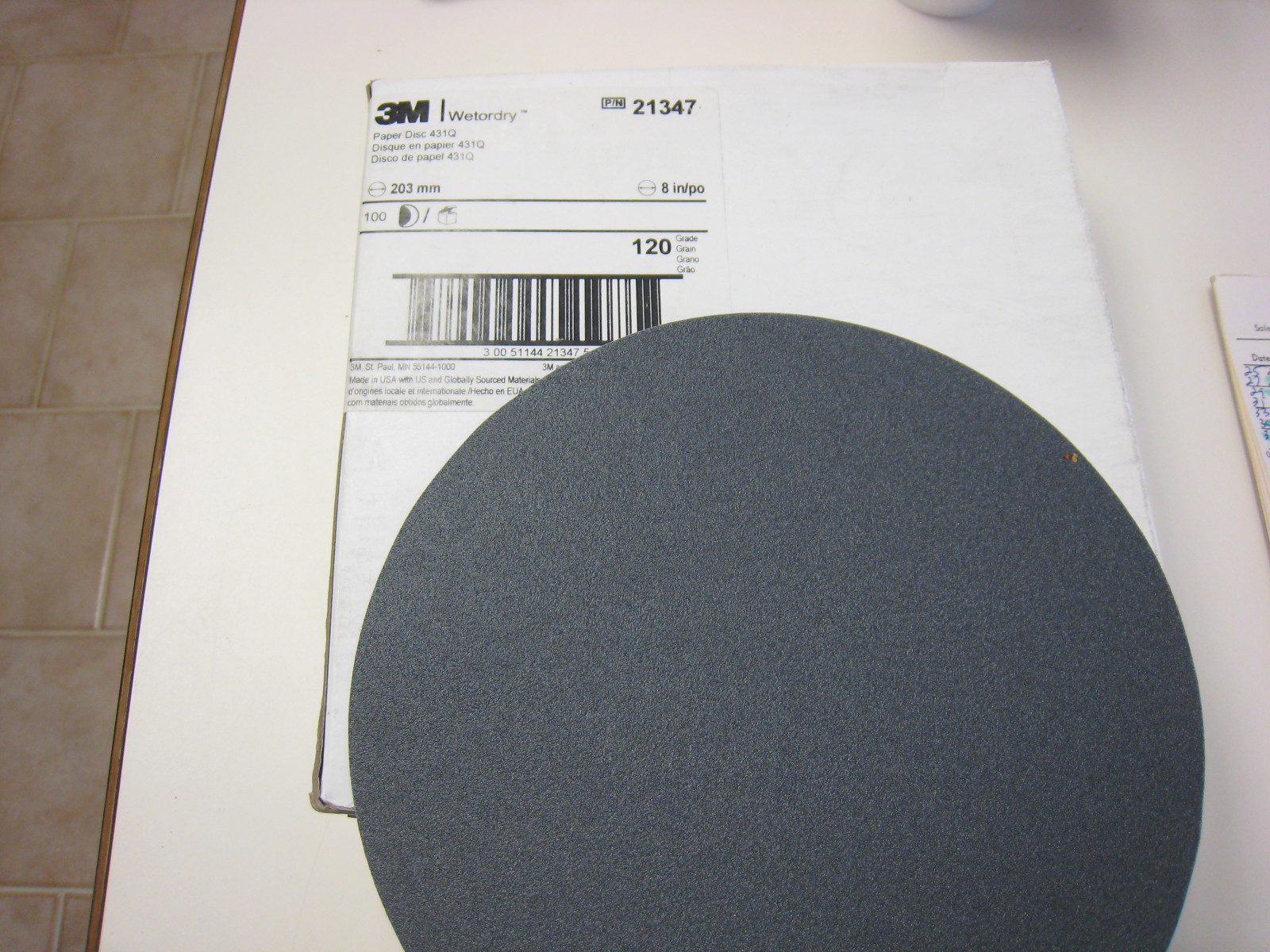 3M 21347 431Q WET OR DRY Tri-M-ite PAPER 120C 8 X NH Box of 95 discs | eBay