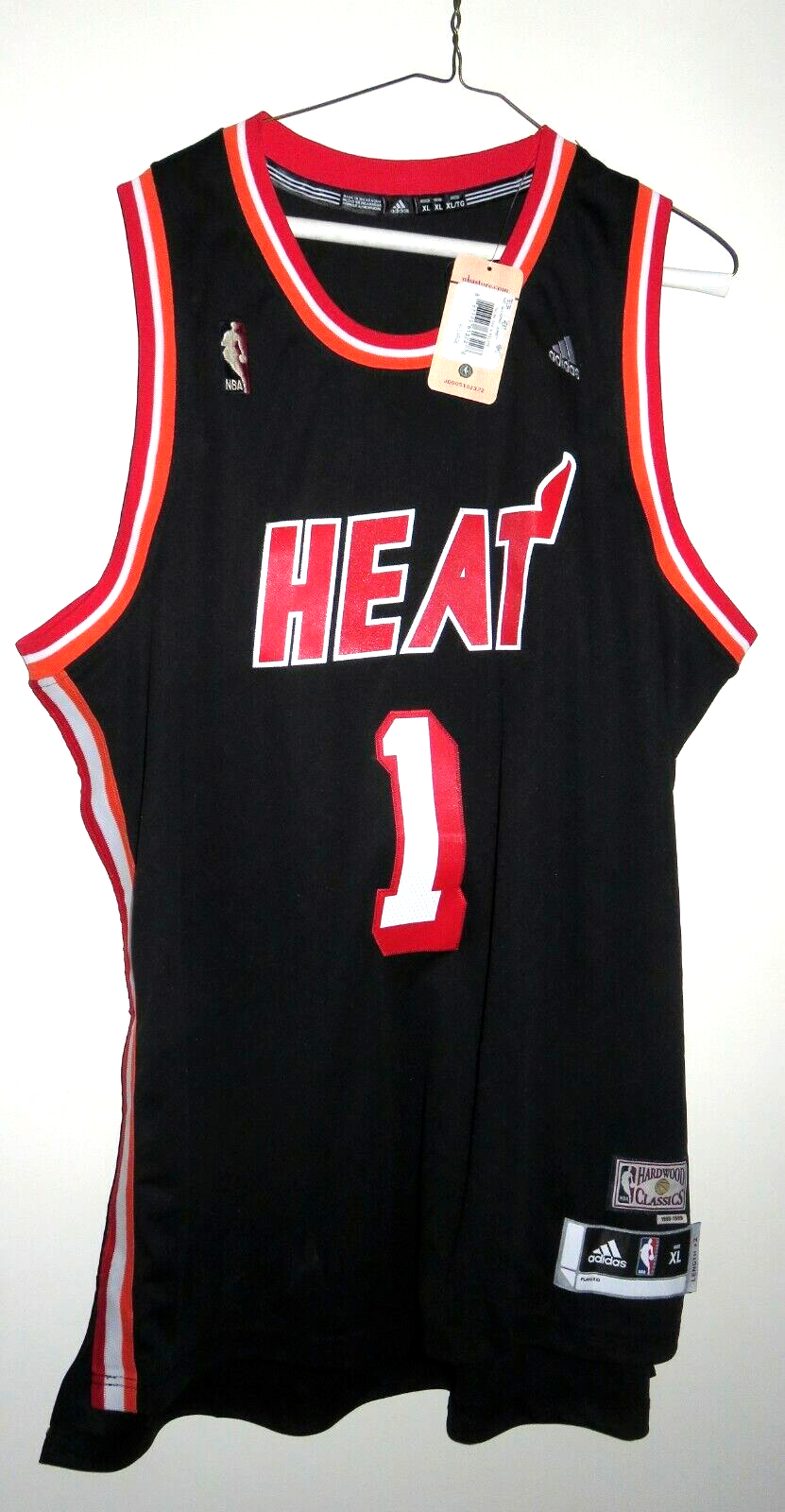 Adidas Chris Bosh #1 Miami Heat HWC Throwback Red Adidas Jersey XL 48 ...