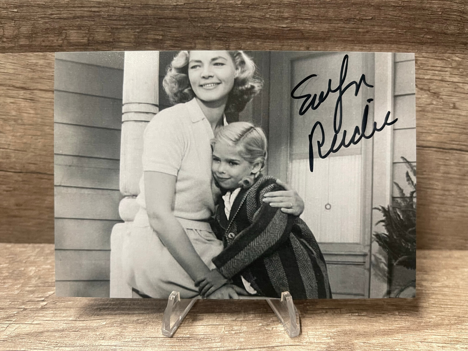 Evelyn Rudie The Gift of Love w/ Lauren Bacall Hand Signed 4x6 Photo ...