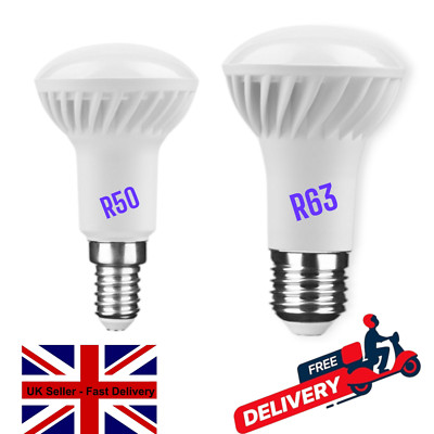 LED R50 R63 Reflector Bulb Warm White 3000k SES ES E27 E14 Spotlights ...