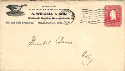1906 2c Postal Stationery, Commercial Adv., Local Use Cover from ...