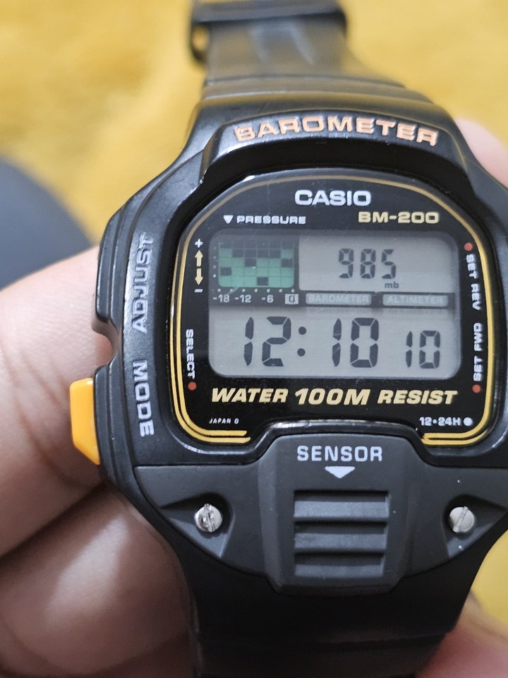 Casio BM 200W Rare Vintage barometer/altimeter, Digital watch | eBay