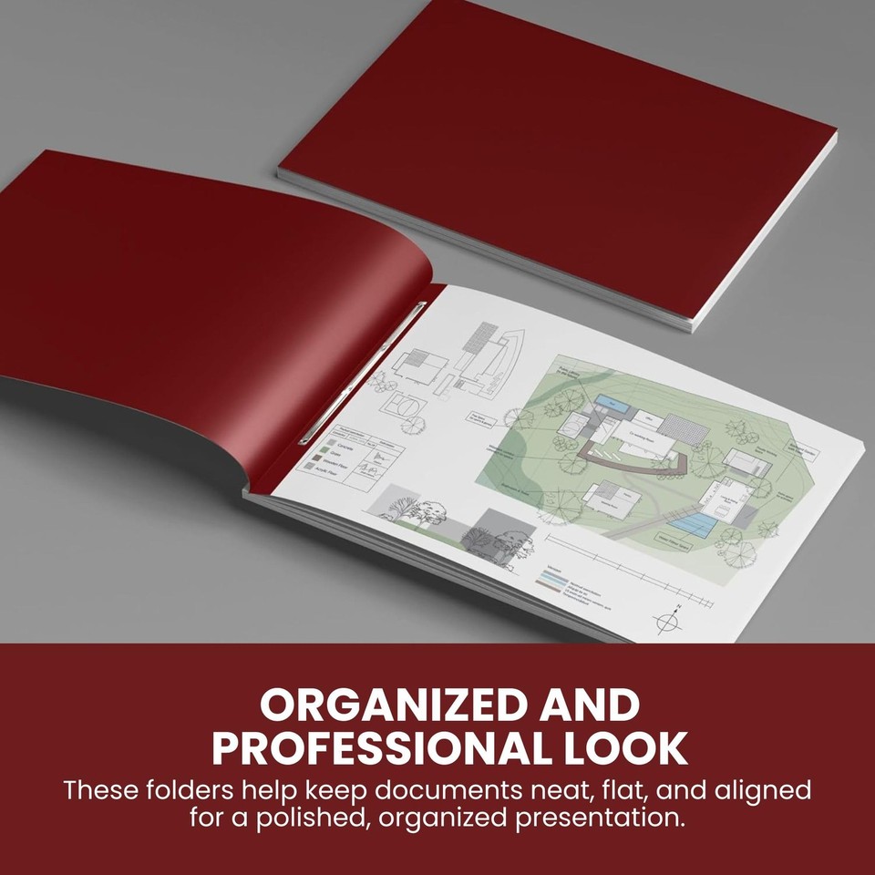 Performore 10 Pack of 11x17 Inch Landscape Pressboard Presentation ...