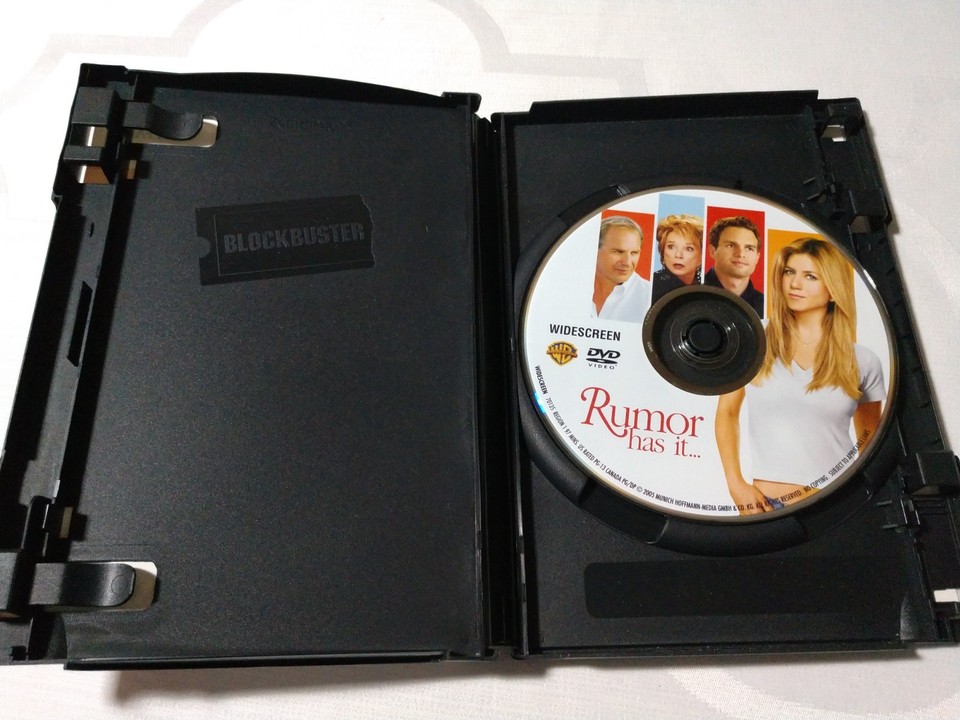 Rumor Has It Movie DVD PG-13 Widescreen Edition Jennifer Aniston Mark ...