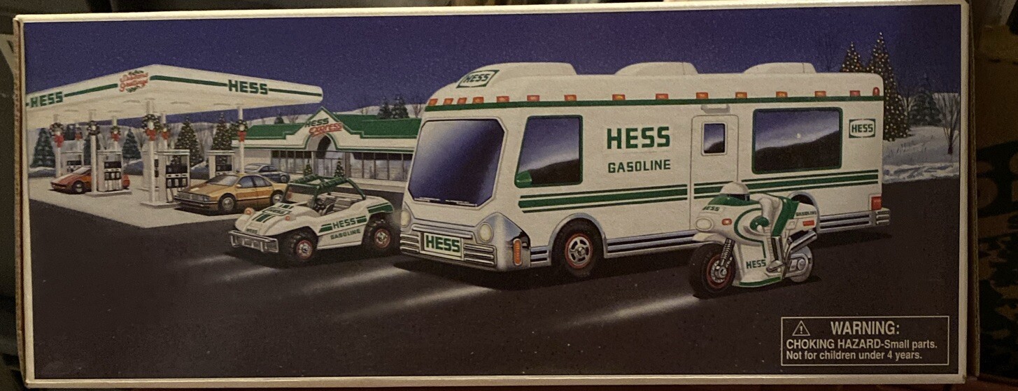 HESS RECREATION VAN TRUCK WITH DUNE BUGGY AND MOTORCYCLE 1998 | VINTAGE ...
