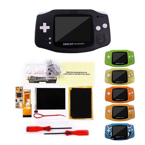 GameBoy Advance GBA IPS V2 Backlight LCD Kit W/Pre-cut Shell&White ...