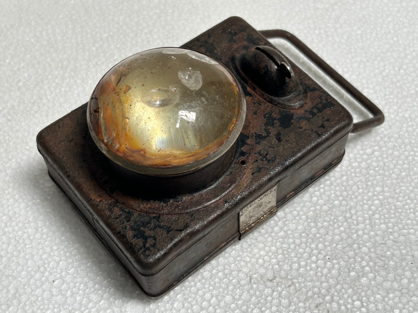 RARE OLD VINTAGE 1930's UNIQUE RUSTIC IRON SMALL DAIMON FLASHLIGHT ...