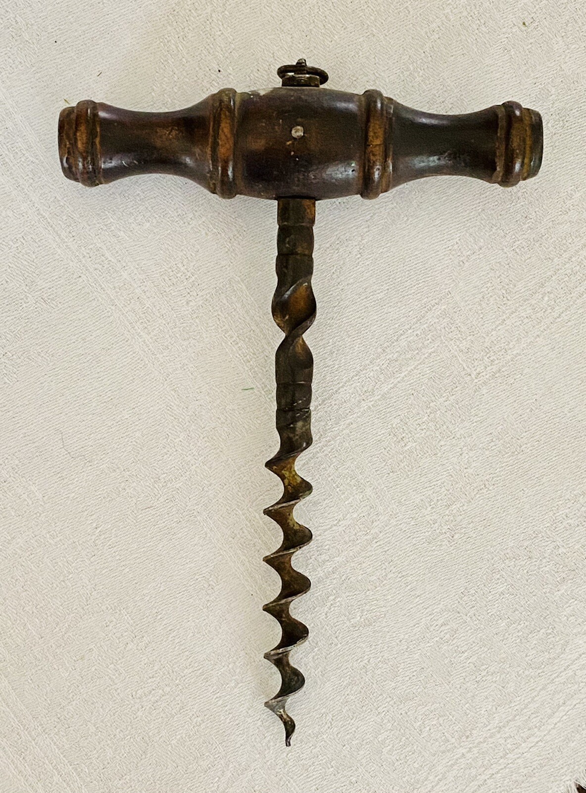 Antique Elegant Walnut Wood T-Handle CORKSCREW, Direct Pull, Pinned ...