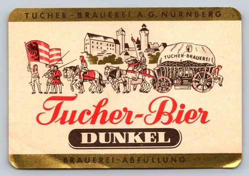 Dunkel Beer Label Tucher-Bier Tucher Brewery Nuremberg Germany | eBay