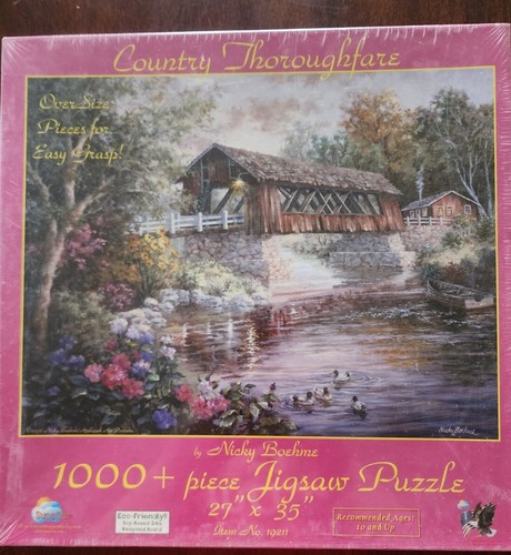 COUNTRY THOROUGHFARE by Nicky Boehme 1000+ Piece Jigsaw Puzzle 27” x 35 ...