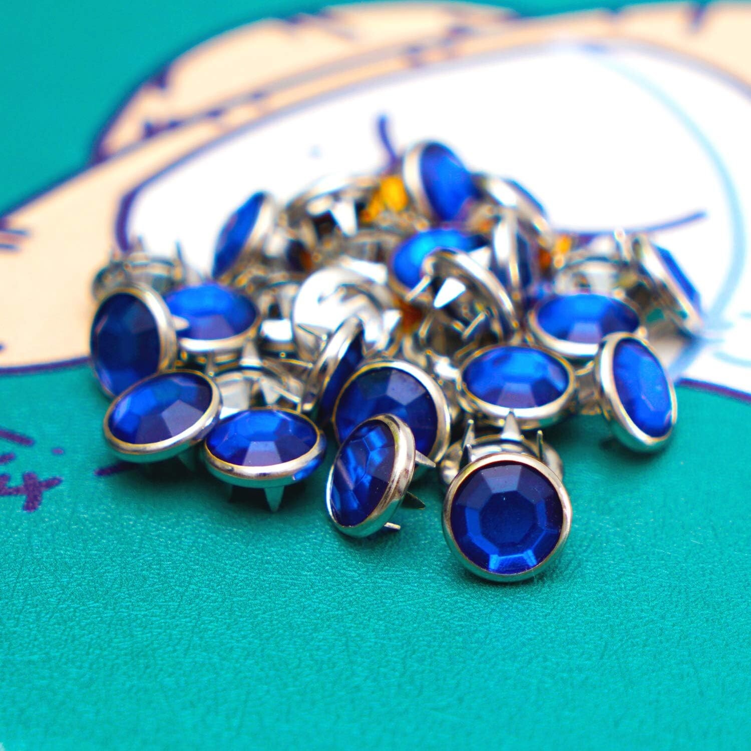 Crystal Diamond Shape Snap Fasteners - 50 Sets - Clothes Popper Studs ...