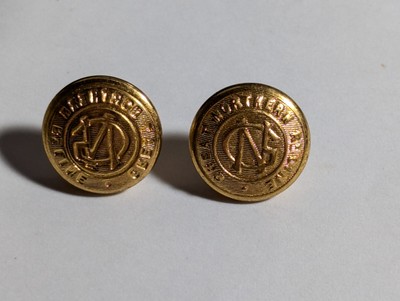 Lot of Great Northern Railroad Uniform Buttons Factory Error and ...
