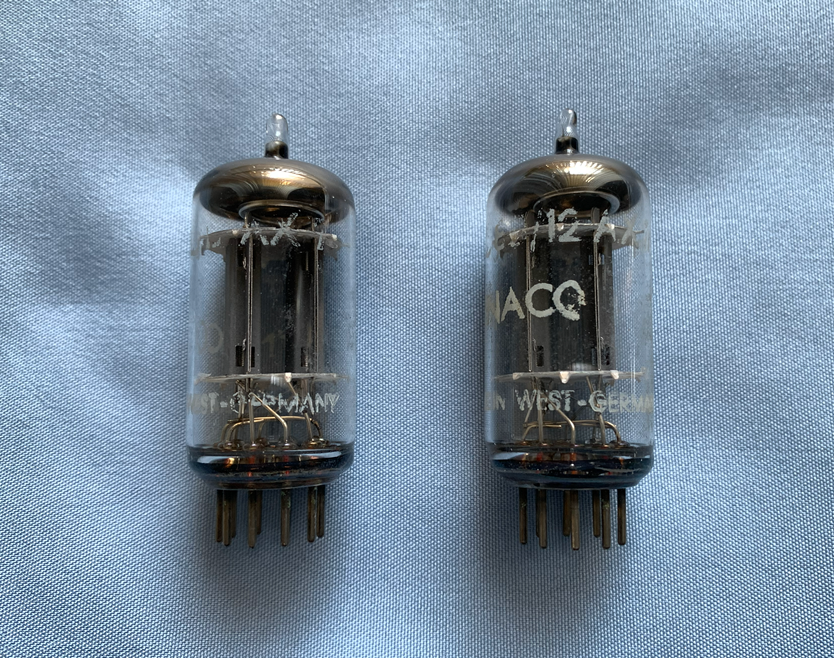 (2) Vintage 12AX7 ECC83 Vacuum Tubes. Dynaco-labeled. West Germany ...