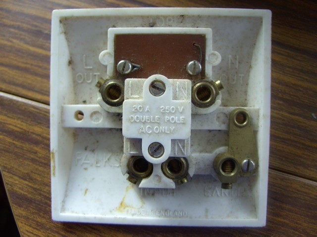 Vintage 1950s Falks Single Toggle indicator Switch double pole Ivory ...