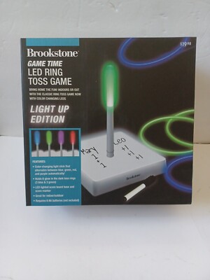 Brookstone LED Ring Toss Game Light Up Edition Color Changing NEW Beer ...