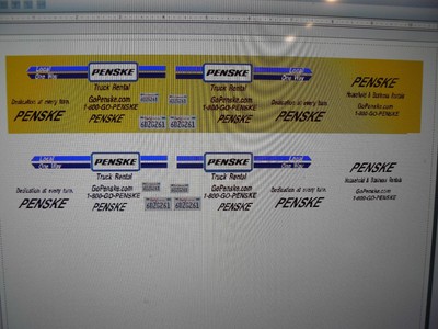 Rental Leasing Truck Decals (Penske) 1:18 Scale | eBay